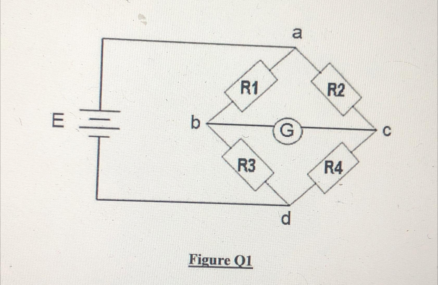 FIDENTIALBEJ 10702A Wheatstone Bridge as in Figure Q1 | Chegg.com