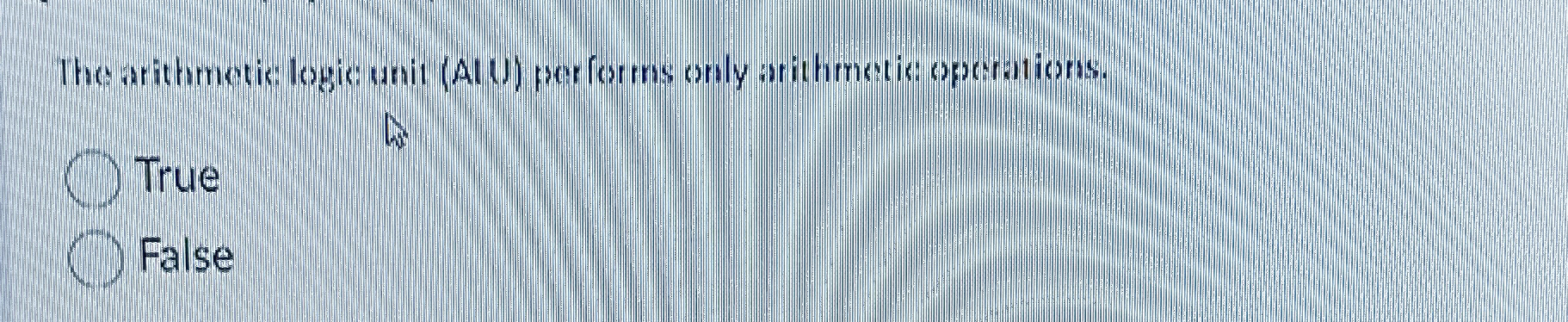 Solved The arithmetic logic unit (Al U) ﻿performs only | Chegg.com