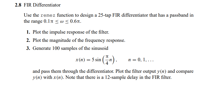 Solved Please calculate theoretically and using matlab. | Chegg.com