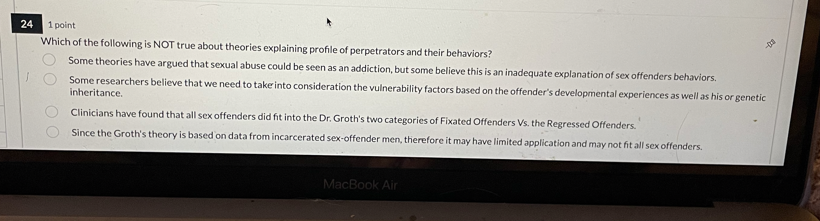 Solved 241 ﻿pointWhich of the following is NOT true about | Chegg.com