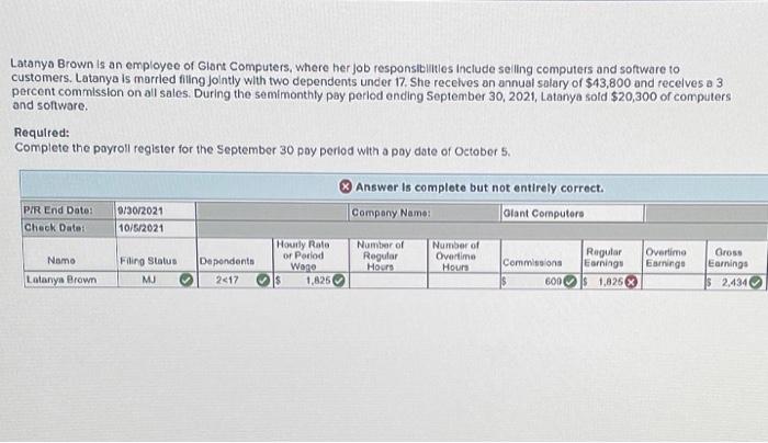 Solved Latanyo Brown is an employee of Giont Computers, | Chegg.com