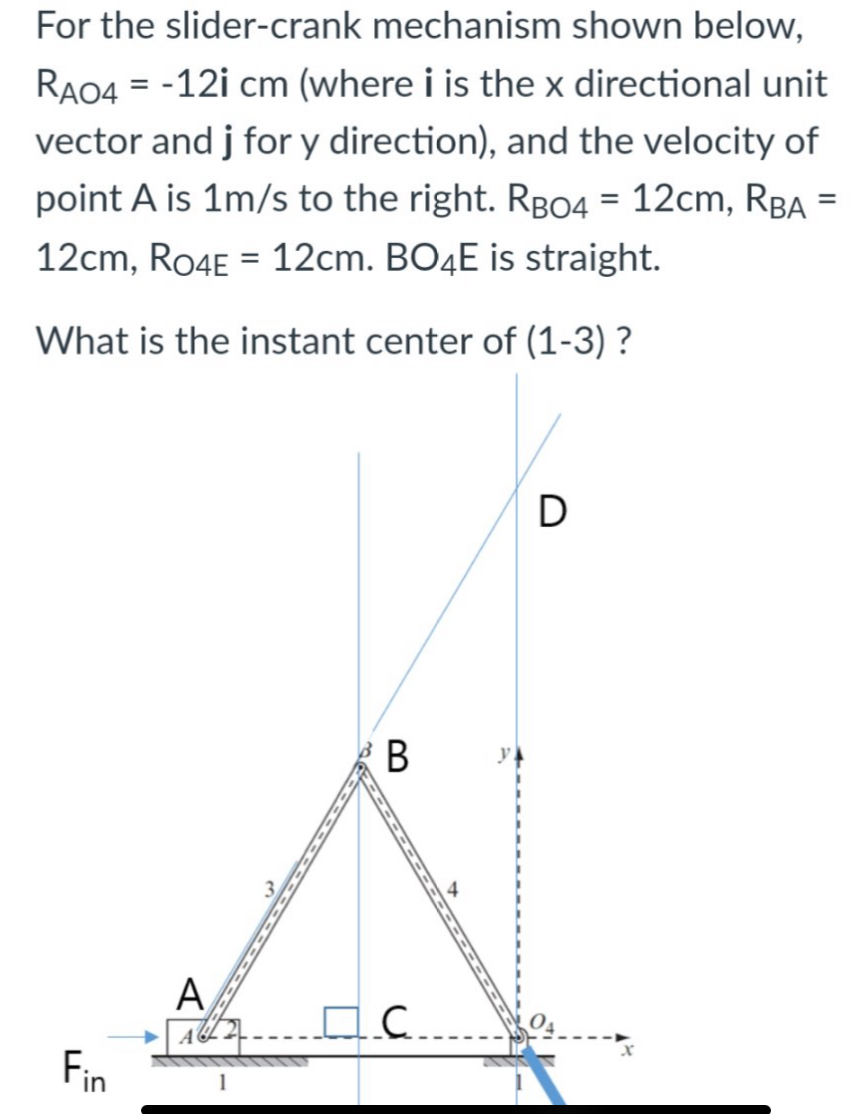 Solved For the slider-crank mechanism shown | Chegg.com
