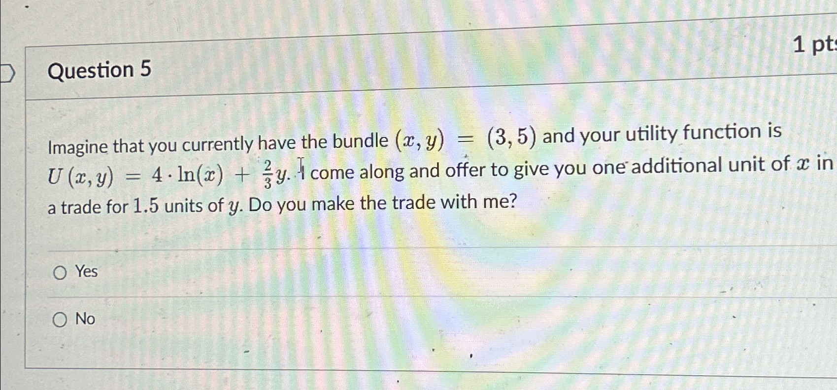 Solved Question 5Imagine that you currently have the bundle | Chegg.com