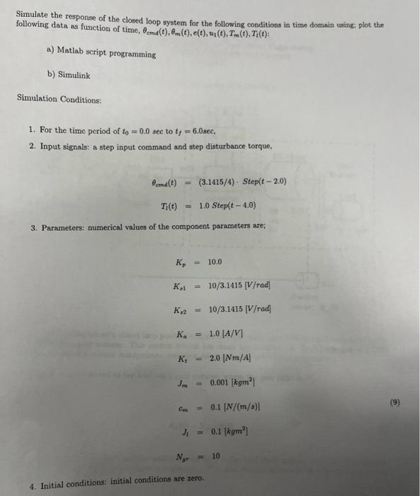 Solved Consider the DC motor and its closed loop control | Chegg.com