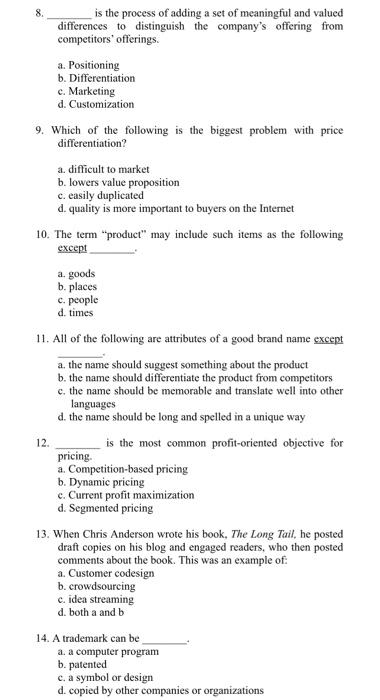 Solved 1. 1. Marketers commonly base their segmentation of | Chegg.com