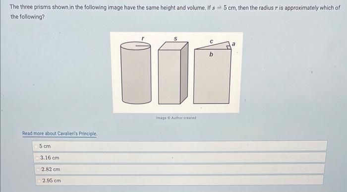 Solved The three prisms shown in the following image have | Chegg.com