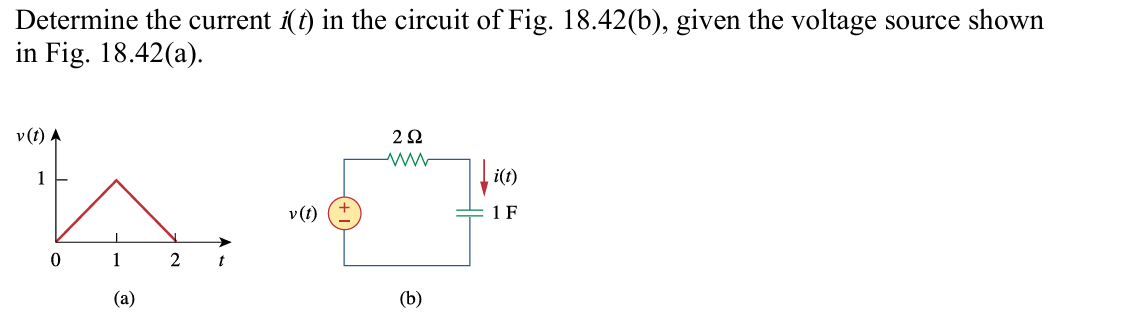 Determine the current \( ﻿i(t) \) ﻿in the circuit of | Chegg.com