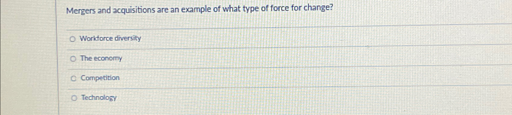Solved Mergers and acquisitions are an example of what type | Chegg.com