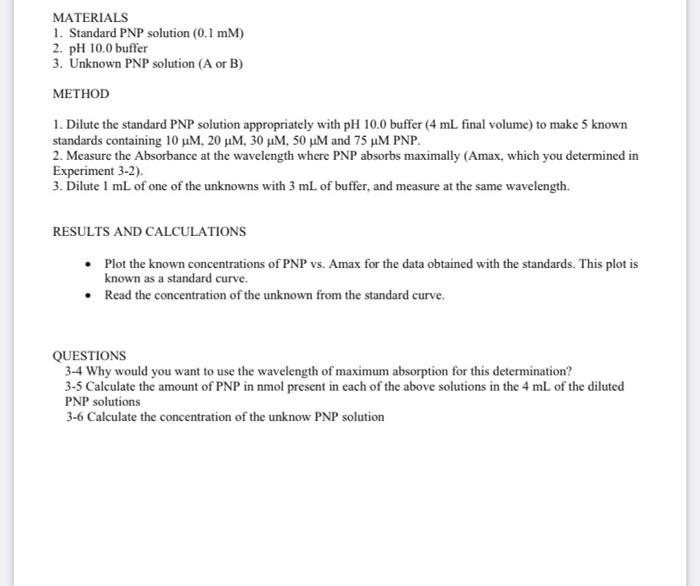 Solved Experiment \#3 Absorbance Spectra, pKa and | Chegg.com
