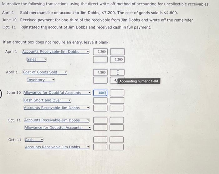 Solved Journalize the following transactions using the | Chegg.com