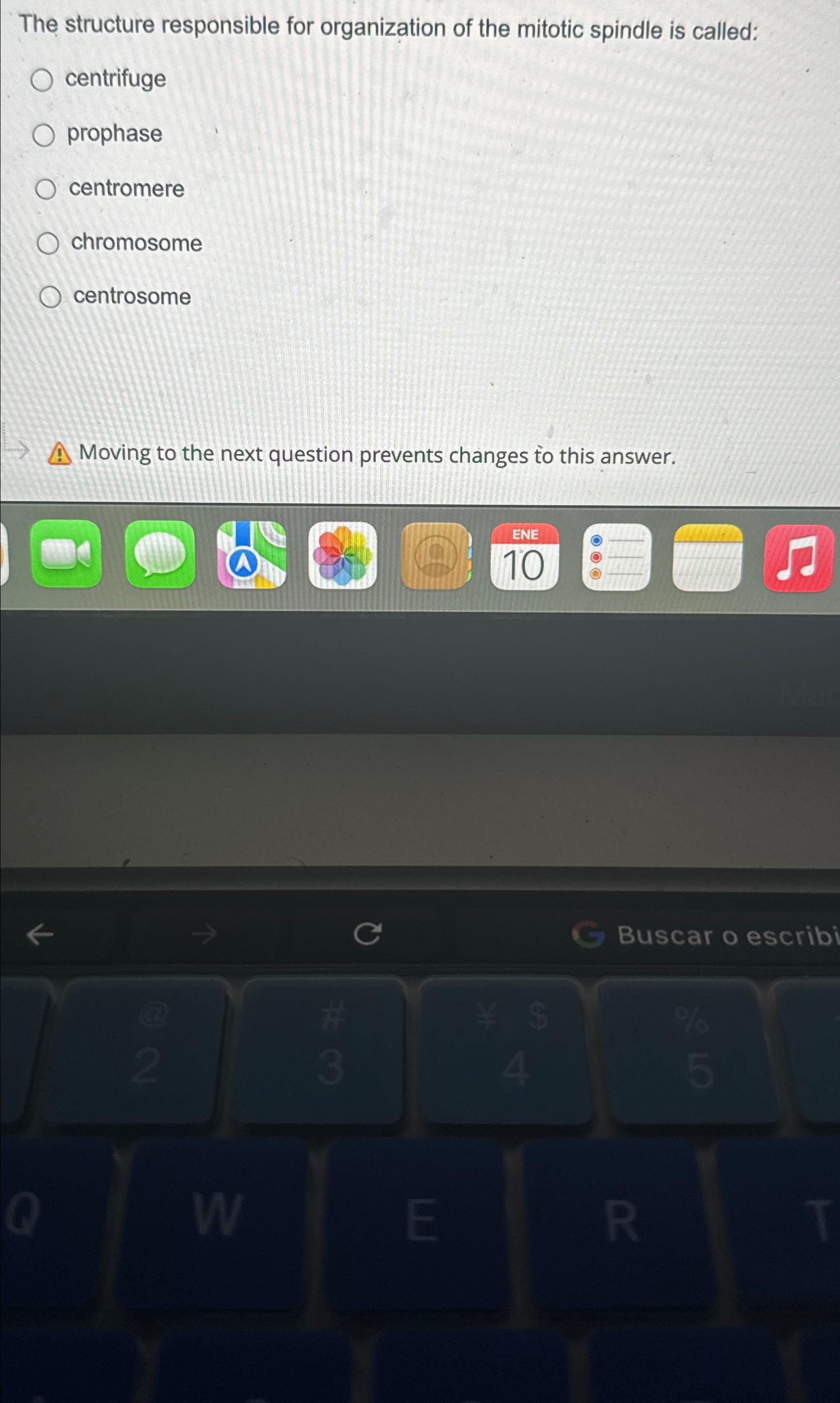 Solved The structure responsible for organization of the | Chegg.com