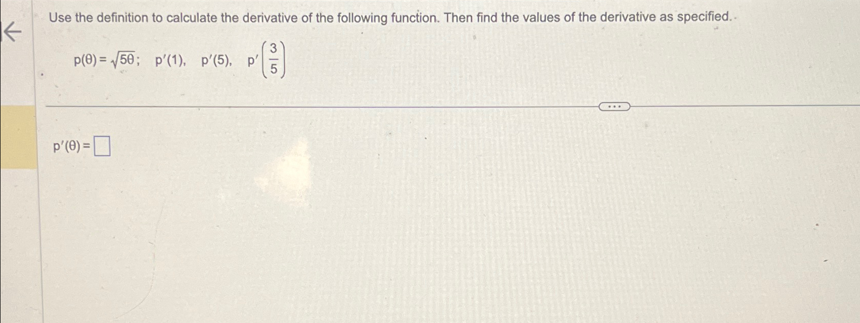 Solved Use the definition to calculate the derivative of the | Chegg.com