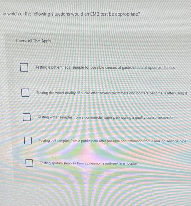 Solved Label the EMB test results shown in the image fecal | Chegg.com
