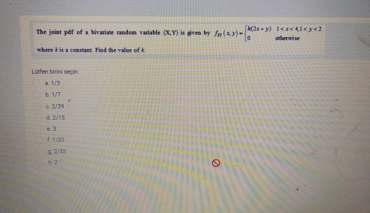 Solved The joint pdf of a bivariate random variable (X,Y) is | Chegg.com
