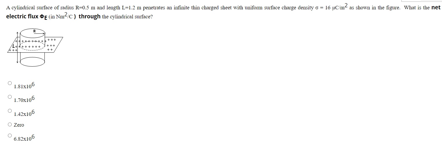 Solved A cylindrical surface of radius R=0.5m ﻿and length | Chegg.com