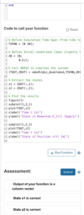 Solved The system: Consider the unforced double mass-spring | Chegg.com