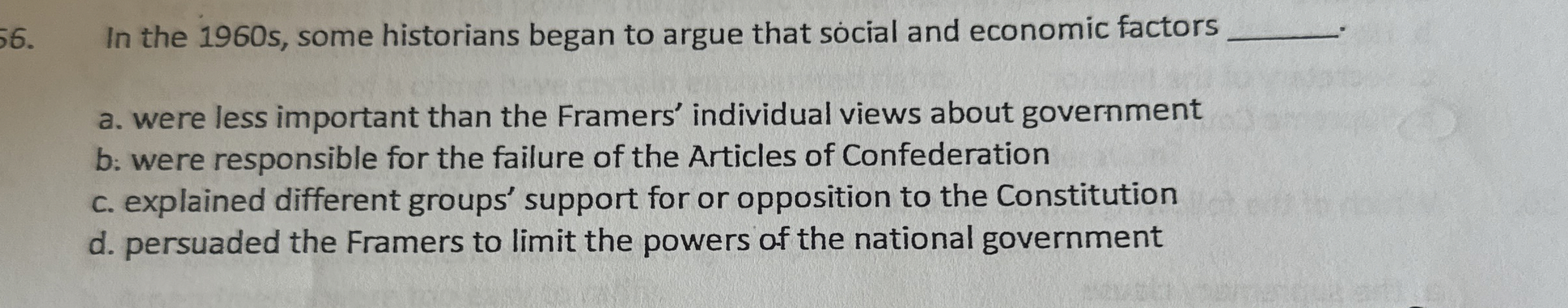 Solved In the 1960 ﻿s, ﻿some historians began to argue that | Chegg.com