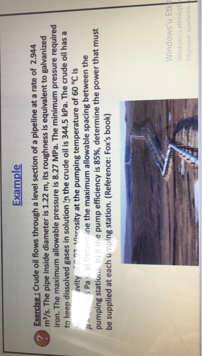 Solved ? Example Exercise : Crude oil flows through a level | Chegg.com