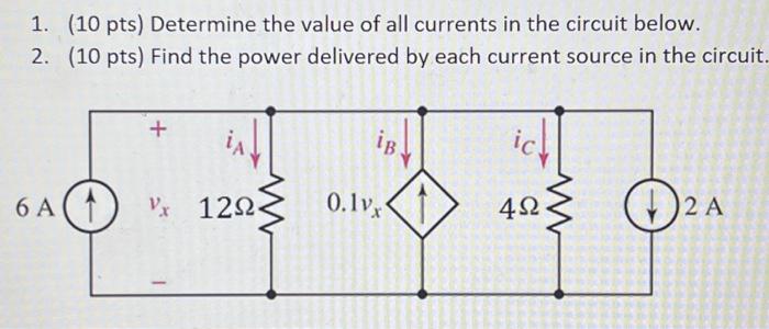 Solved 1. (10 pts) Determine the value of all currents in | Chegg.com Solved 1. (10 pts) Determine the value of all currents in | Chegg.com