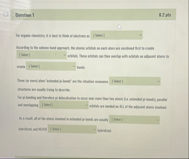 Solved Question 10.2 ﻿ptsFor organic chemistry, it is best | Chegg.com