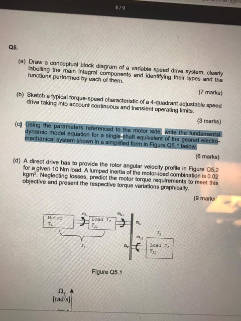 Solved age 8/9 Q5. (a) Draw a conceptual block diagram of a | Chegg.com