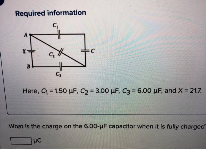 Solved Required information C A с С Here, G1 = 1.50 pF, C2 = | Chegg.com