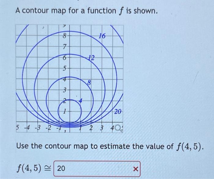 Solved A contour map for a function f is shown. Use the | Chegg.com