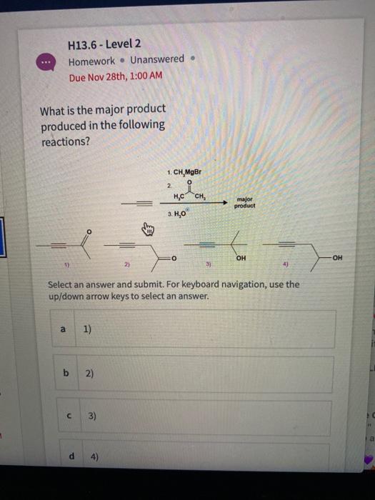 Solved H13.6 - Level 2 Homework . Unanswered Due Nov 28th, | Chegg.com Solved H13.6 - Level 2 Homework . Unanswered Due Nov 28th, | Chegg.com
