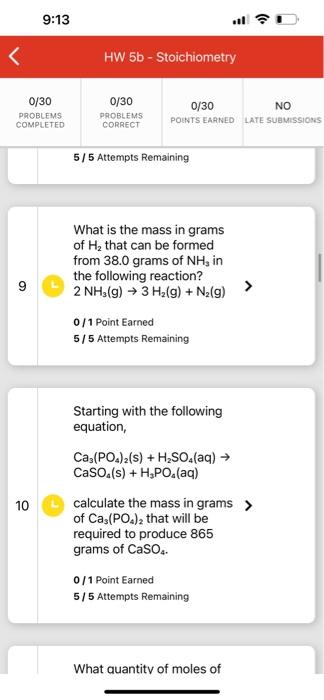 Solved What is the mass in grams of H2 that can be formed | Chegg.com
