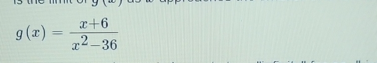 Solved g(x)=x+6x2-36, ﻿which 2 ﻿values does this function | Chegg.com