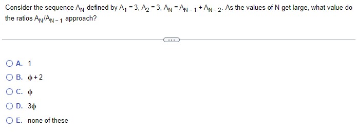 Solved Consider the sequence AN ﻿defined by | Chegg.com