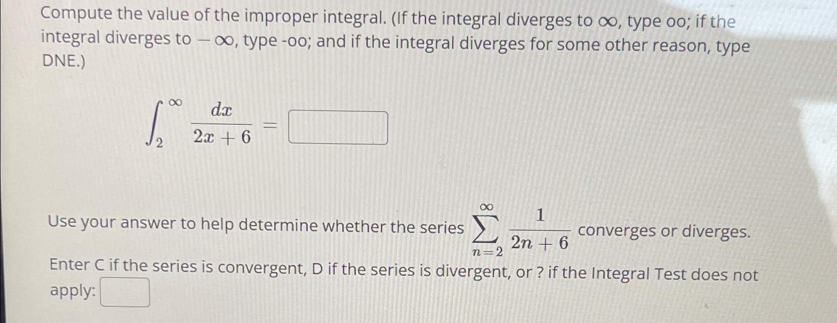 Solved Compute the value of the improper integral. (If the | Chegg.com