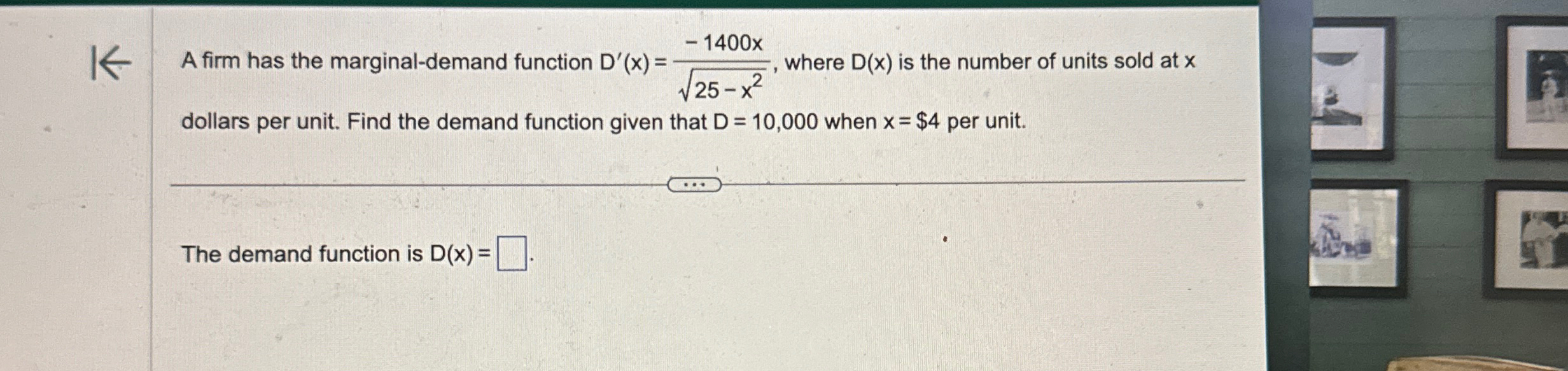 Solved A firm has the marginal-demand function | Chegg.com