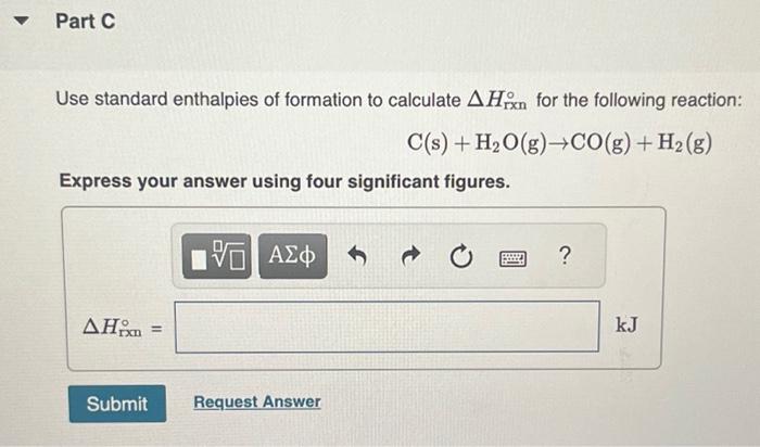 Solved Use standard enthalpies of formation to calculate | Chegg.com