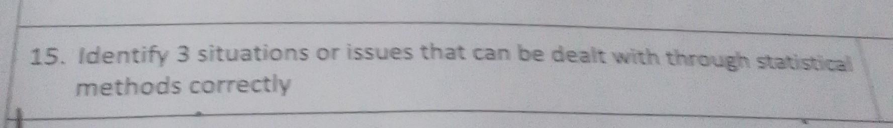 Solved 15. Identify 3 situations or issues that can be dealt | Chegg.com