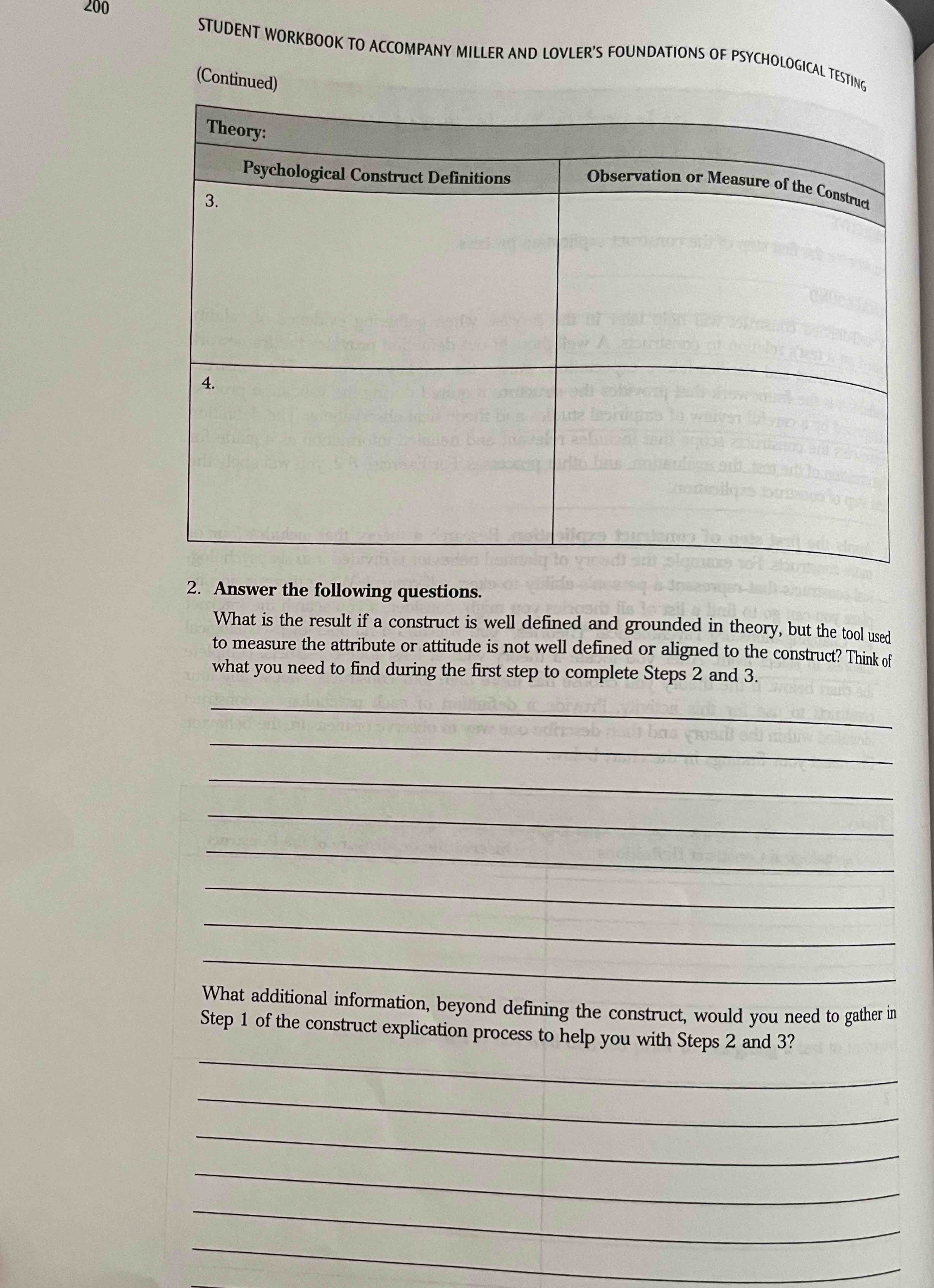 Solved Apply the first step of construct explication. | Chegg.com