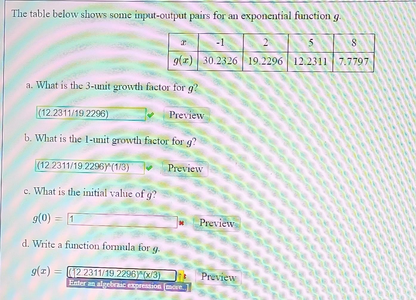 Solved The table below shows some input-output pairs for an | Chegg.com