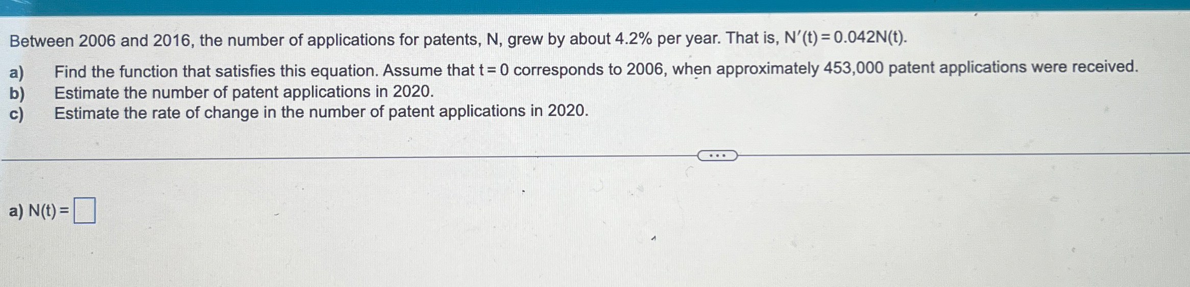 Solved Between 2006 ﻿and 2016, ﻿the number of applications | Chegg.com