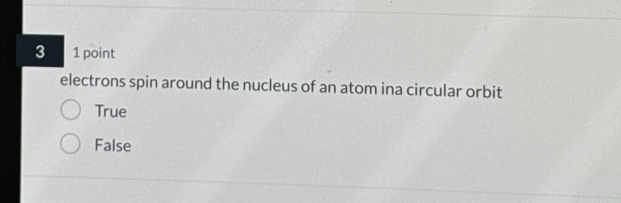 Solved 31 ﻿pointelectrons spin around the nucleus of an atom | Chegg.com