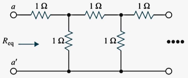 Solved FOR THE NEXT CIRCUIT OF INFINITE RESISTOR | Chegg.com