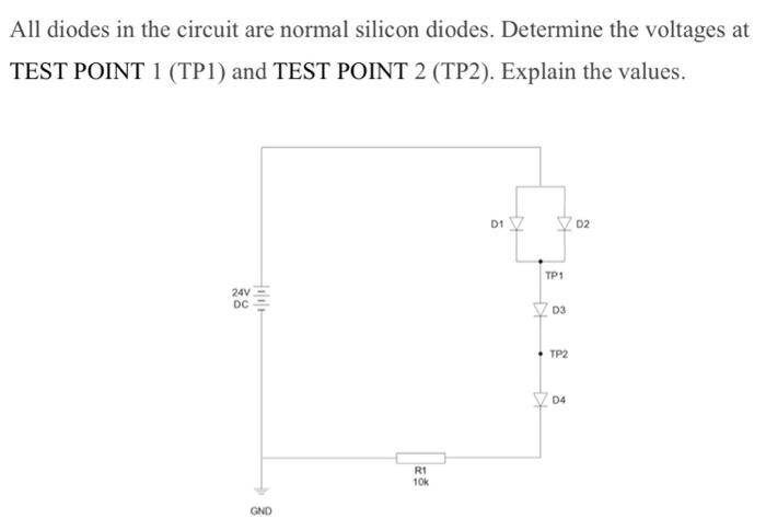 Solved All diodes in the circuit are normal silicon diodes. | Chegg.com