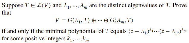 Solved Suppose TinL(V) ﻿and λ1,dots,λm ﻿are the distinct | Chegg.com