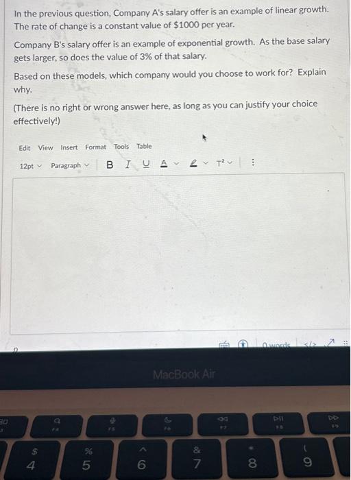 Solved In the previous question, Company A's salary offer is | Chegg.com