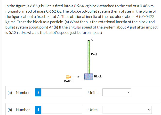 Solved In the figure, a 6.85g ﻿bullet is fired into a | Chegg.com