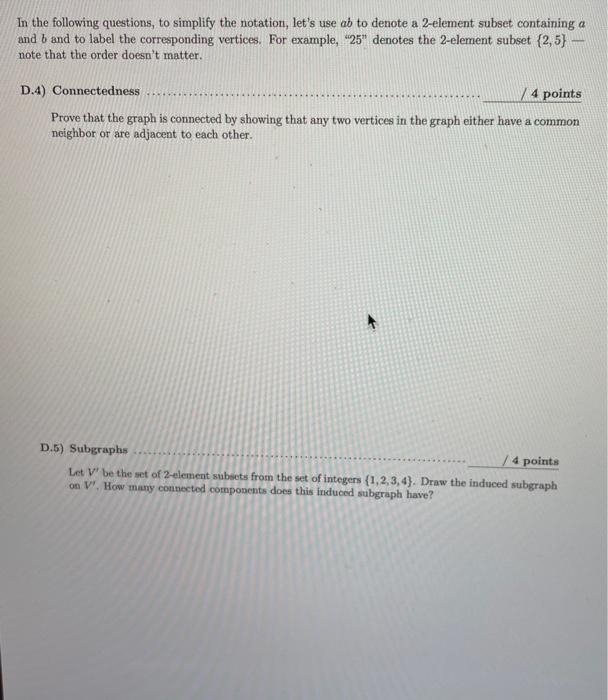 Solved Let G(V,E be a simple graph where the vertex set V | Chegg.com