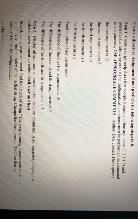 Create a directory Assignment3 and preform the | Chegg.com
