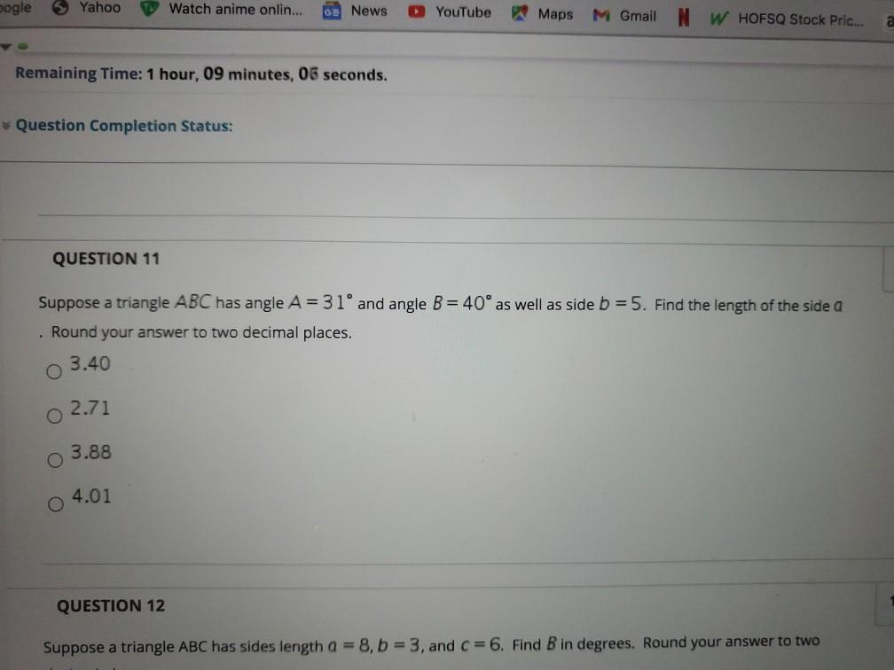 Solved pogle Yahoo Watch anime onlin... Ge News D YouTube | Chegg.com