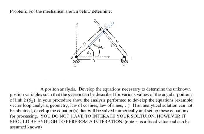 Solved Problem: For the mechanism shown below determine: 2 A | Chegg.com