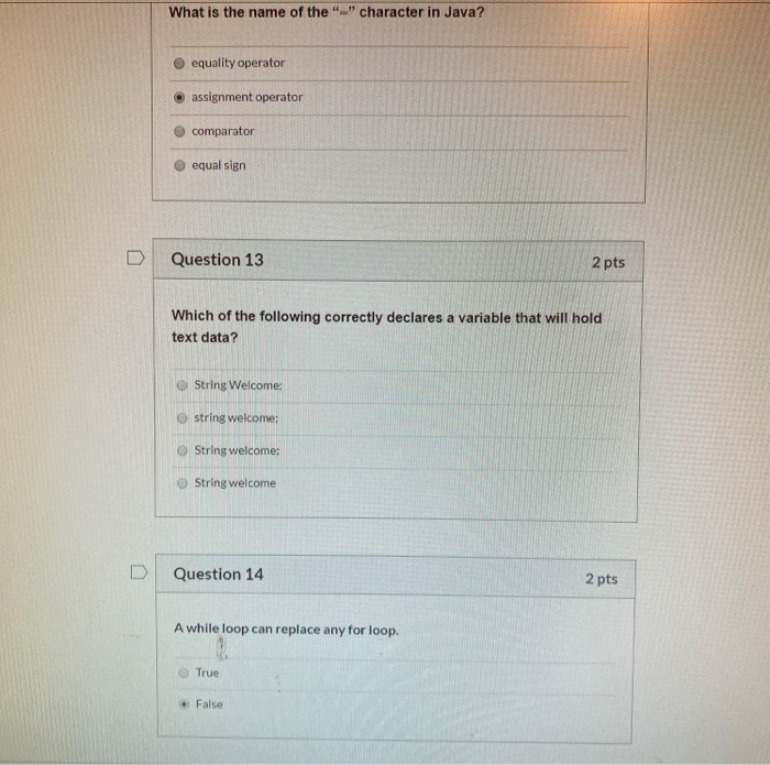Solved What Is The Name Of The Character In Java