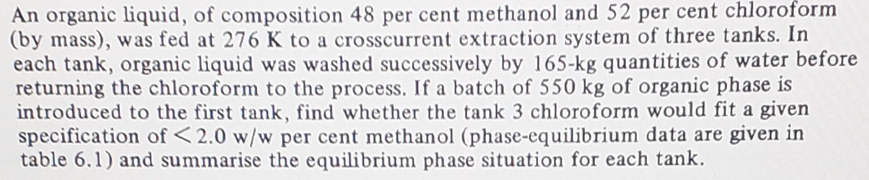 Solved methanol chloroform 6 a e d m a water Figure 6.5 | Chegg.com